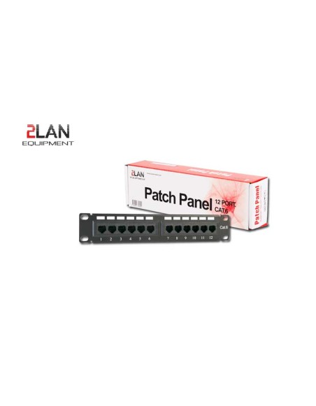 PATCH PANEL 10" CAT.6 12 PUERTOS UTP 2LAN Equipment