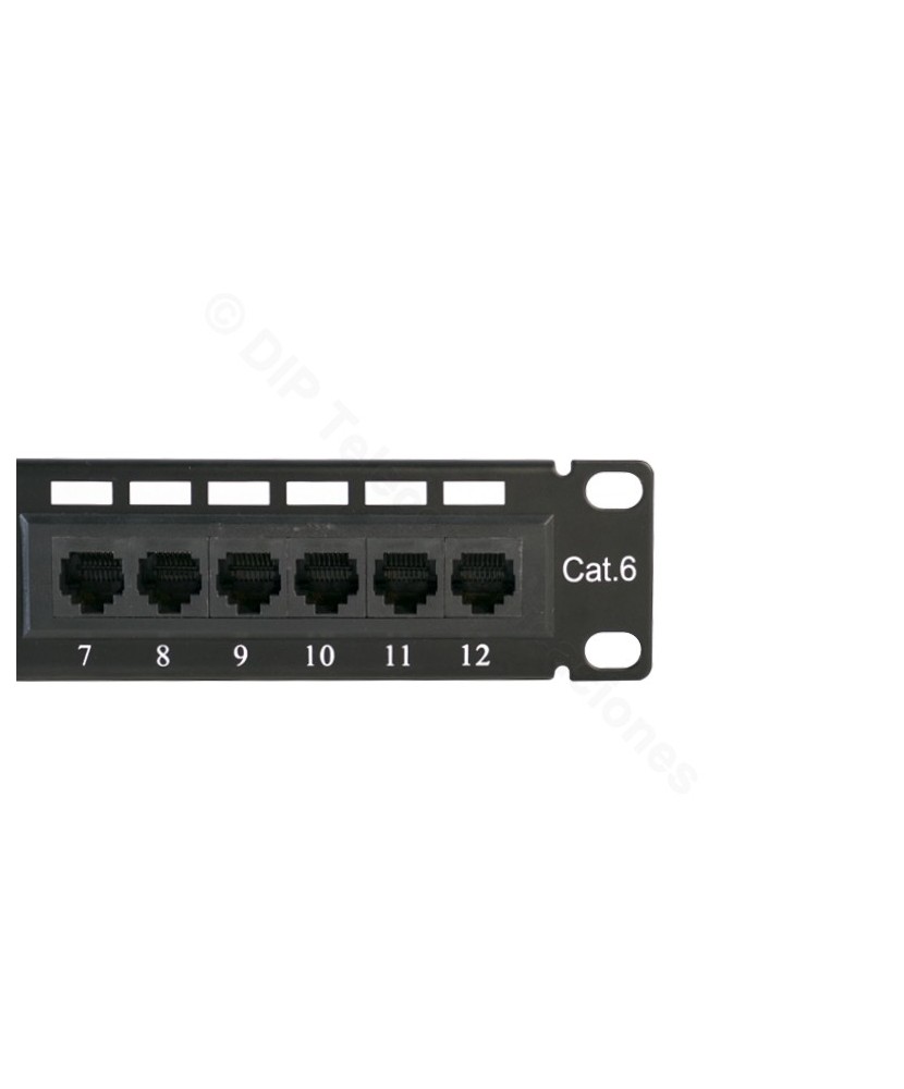 PATCH PANEL 10" CAT.6 12 PUERTOS UTP 2LAN Equipment